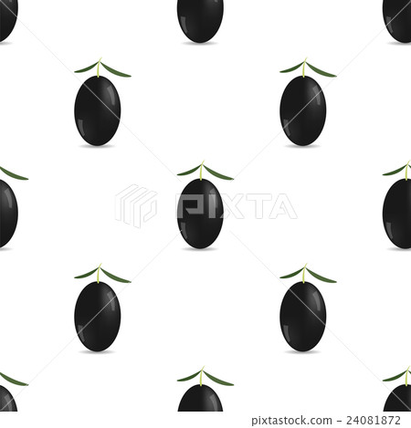 Black Olives Seamless Pattern - Stock Illustration [24081872] - PIXTA
