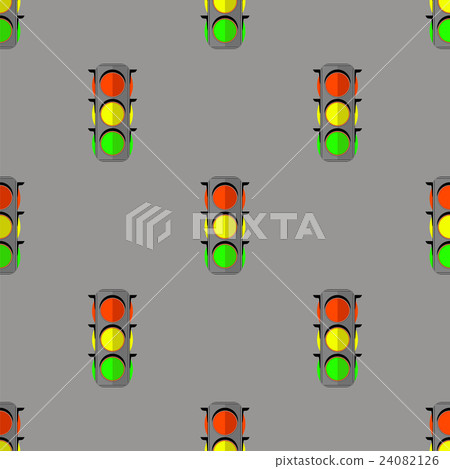 Traffic Light Seamless Pattern - Stock Illustration [24082126] - PIXTA