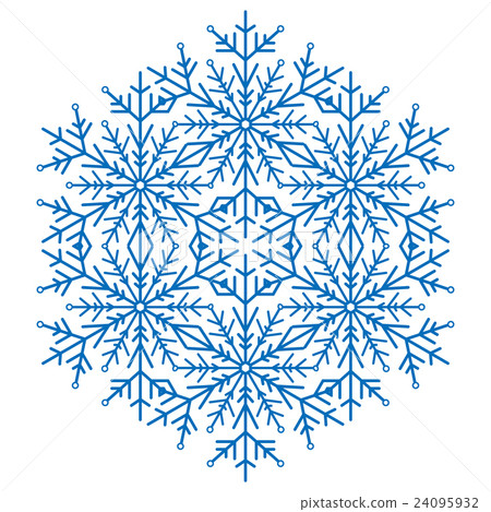 Pretty Round Snowflake - Stock Illustration [24095932] - PIXTA