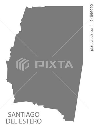Santiago del Estero Argentina Map grey - Stock Illustration [24096000 ...