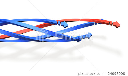 Five arrows progressing while being spirally... - Stock Illustration ...
