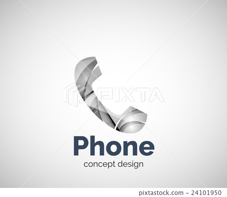 Retro phone logo template - Stock Illustration [24101950] - PIXTA