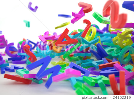 Scattered alphabet - Stock Illustration [24102219] - PIXTA