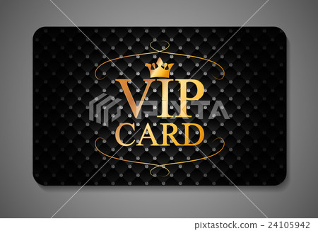 Elegant Dark VIP Card Vector Illustration - Stock Illustration ...
