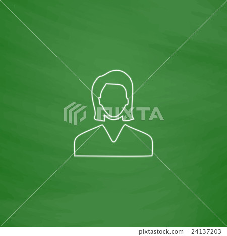 Female user computer symbol - Stock Illustration [24137203] - PIXTA