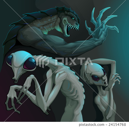 Three types of aliens - Stock Illustration [24154768] - PIXTA