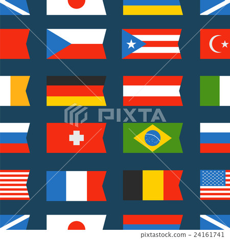 Different color flags seamless background - Stock Illustration ...