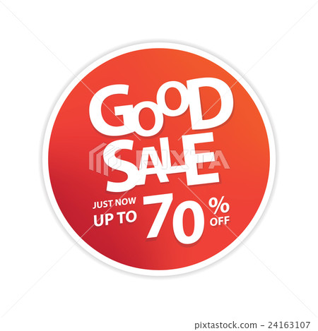 Good Sale circle tag heading design for banner. - Stock Illustration ...