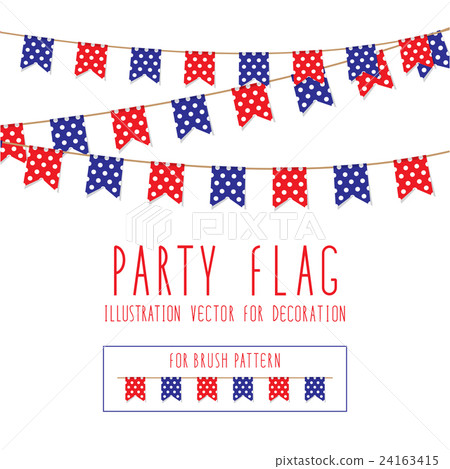 Party Flag polka dot red and blue color Vector. - Stock Illustration ...
