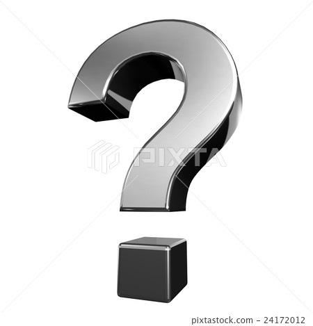 Silver question mark - Stock Illustration [24172012] - PIXTA