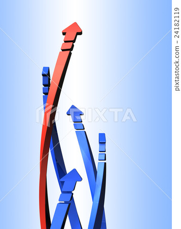 Five arrows progressing while being spirally... - Stock Illustration ...