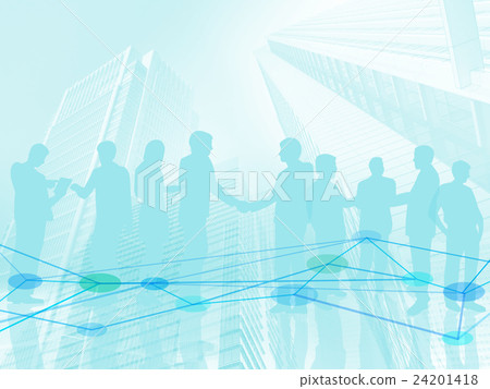 Business image - network light blue - Stock Illustration [24201418] - PIXTA