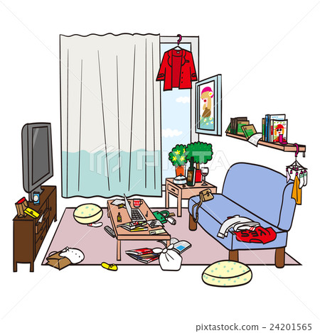 Room not cleaned up - Stock Illustration [24201565] - PIXTA