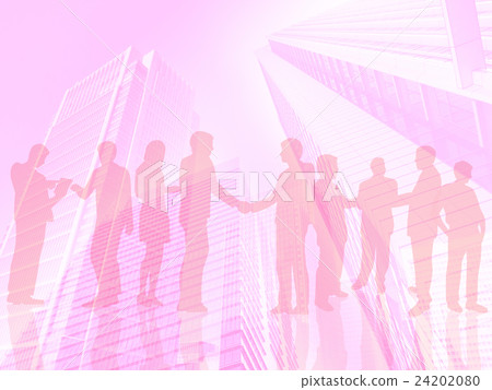 Business image - handshake pink - Stock Illustration [24202080] - PIXTA