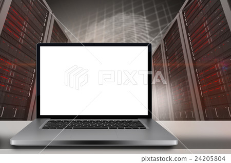 Composite image of a large screen of a computer - Stock Illustration ...