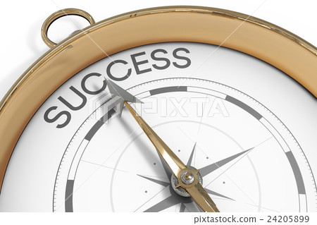 Compass pointing to success - Stock Illustration [24205899] - PIXTA