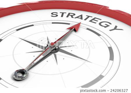 Compass pointing to strategy - Stock Illustration [24206327] - PIXTA