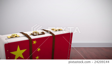 Composite image of chinese flag suitcase - Stock Illustration [24209144 ...