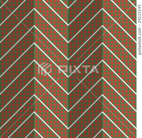 Retro fold red dotted chevron - Stock Illustration [24215245] - PIXTA