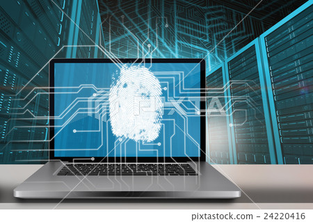 Composite image of a large screen of a computer - Stock Illustration ...