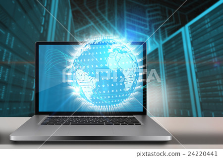 Composite image of a large screen of a computer - Stock Illustration ...