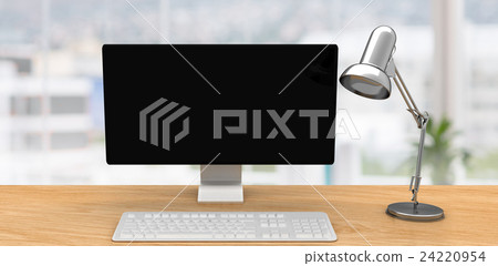 Composite image of computer on a desk - Stock Illustration [24220954 ...