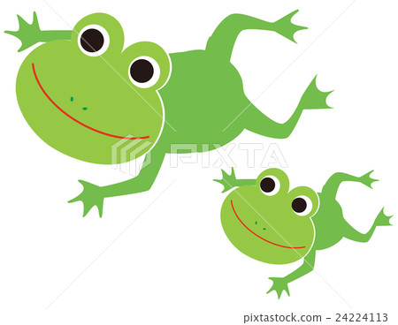 Frog parent and child - Stock Illustration [24224113] - PIXTA