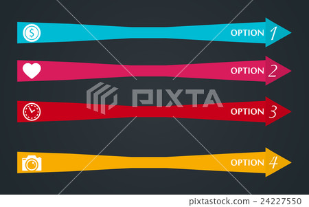 Infographics with arrows, elements and icons - Stock Illustration ...