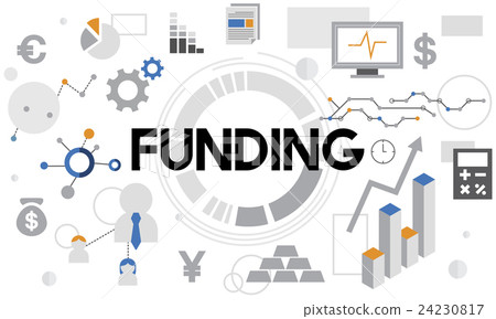 Funding Cash Collection Economy Finance Fund... - Stock Illustration ...