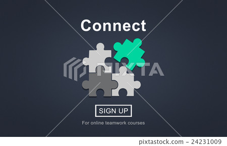Connect Interaction Team Teamwork Concept - Stock Illustration ...