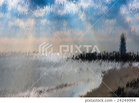 Abstract oil painted god rays - Stock Illustration [24249994] - PIXTA