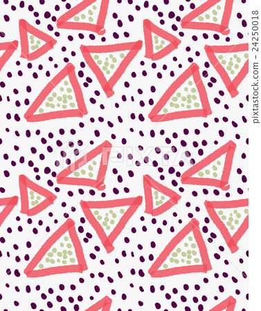 Abstract red triangle with dots - Stock Illustration [24250018] - PIXTA