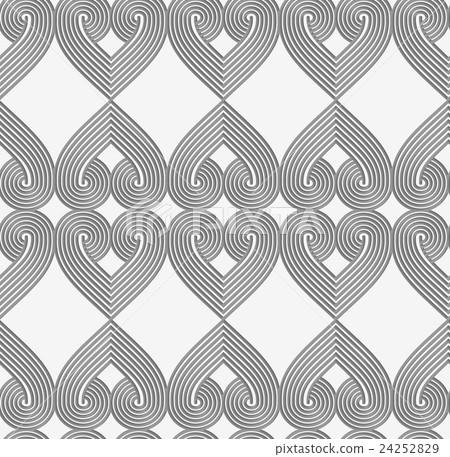Perforated striped hearts - Stock Illustration [24252829] - PIXTA