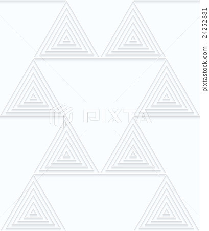 Quilling white paper small triangles with offset - Stock Illustration ...