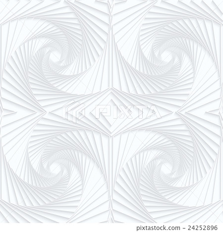 Quilling white paper striped swirls - Stock Illustration [24252896] - PIXTA