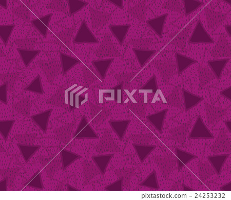 Rough triangles textured with hatches deep magenta - Stock Illustration ...