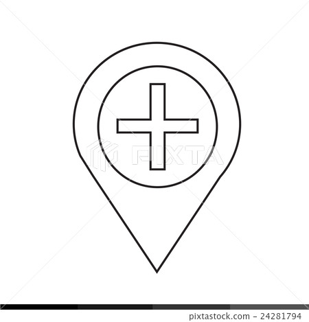 Location Pin Icon Illustration design - Stock Illustration [24281794 ...