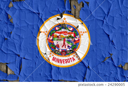 Cracked wall of Minnesota flag closeup texture... - Stock Illustration ...