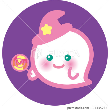 Halloween pink ghost strawberry candy purple - Stock Illustration ...