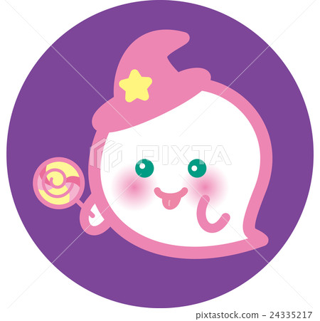 Halloween pink ghost strawberry candy tongue base - Stock Illustration ...