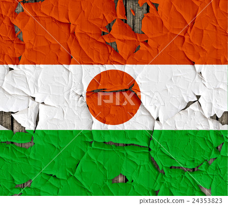 Niger flag closeup texture background on... - Stock Illustration ...