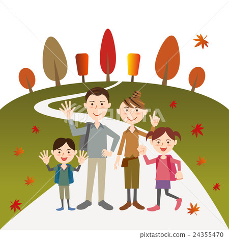 Autumn family - Stock Illustration [24355470] - PIXTA