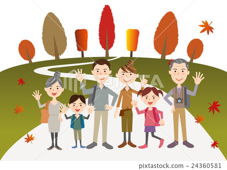 Autumn family - Stock Illustration [24360581] - PIXTA