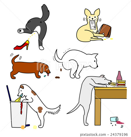 Mischievous dogs - Stock Illustration [24379196] - PIXTA