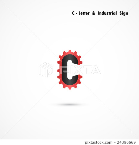 C-letter and gear icon design vector template - Stock Illustration ...