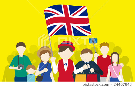 British tourists and tour guide - Stock Illustration [24407943] - PIXTA