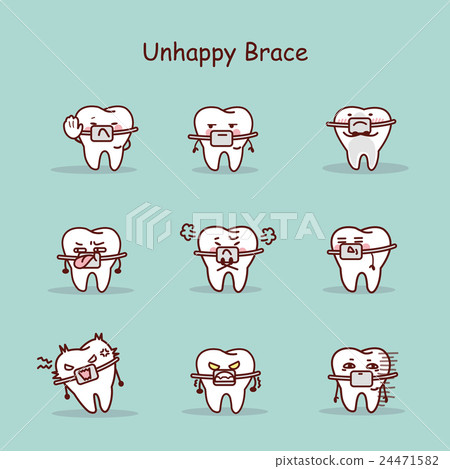 cartoon tooth wear brace - Stock Illustration [24471582] - PIXTA