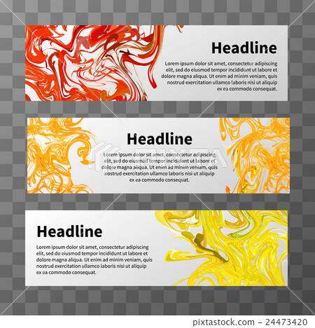 Web banners with splashes of paint - Stock Illustration [24473420] - PIXTA
