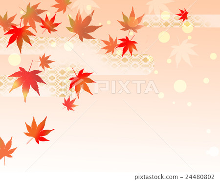 Autumn leaves Japanese Pattern Illustration - Stock Illustration ...
