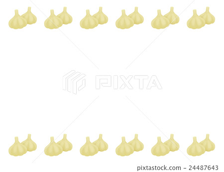 Garlic frame - Stock Illustration [24487643] - PIXTA